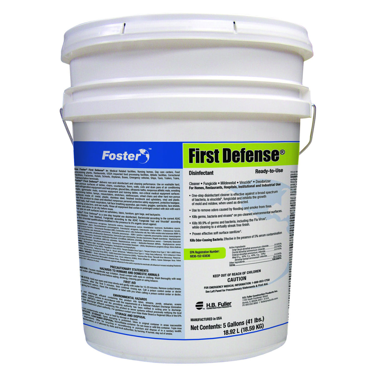 Foster 40-80 First Defense Disinfectant 5/gal – Simple Sanitizer